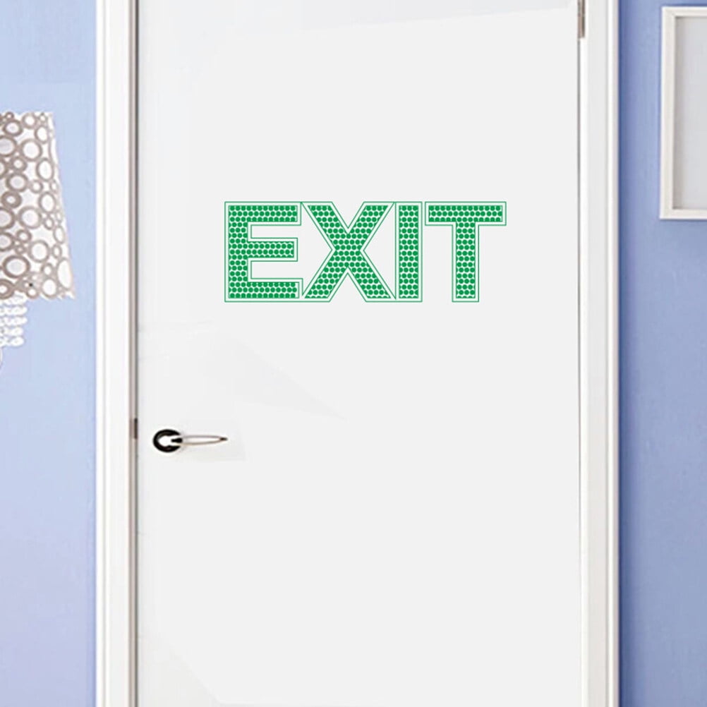 CTIRCHIU safety fire exit sticker Green Emergency Sign Safety Design ...