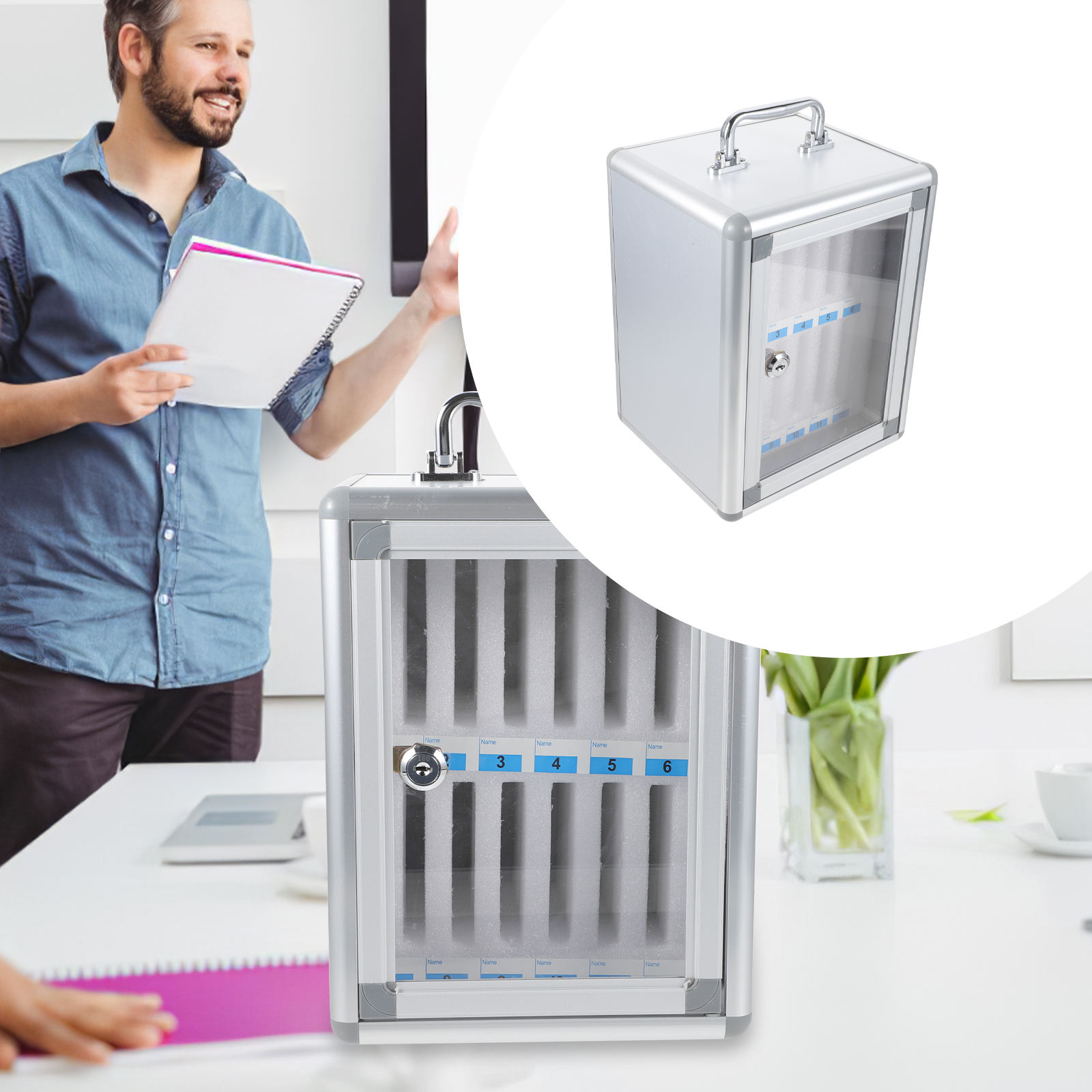 CTIRCHIU Phone Locker Box Rectangular 1Pcs 11X8.4X7.4In - Walmart.com
