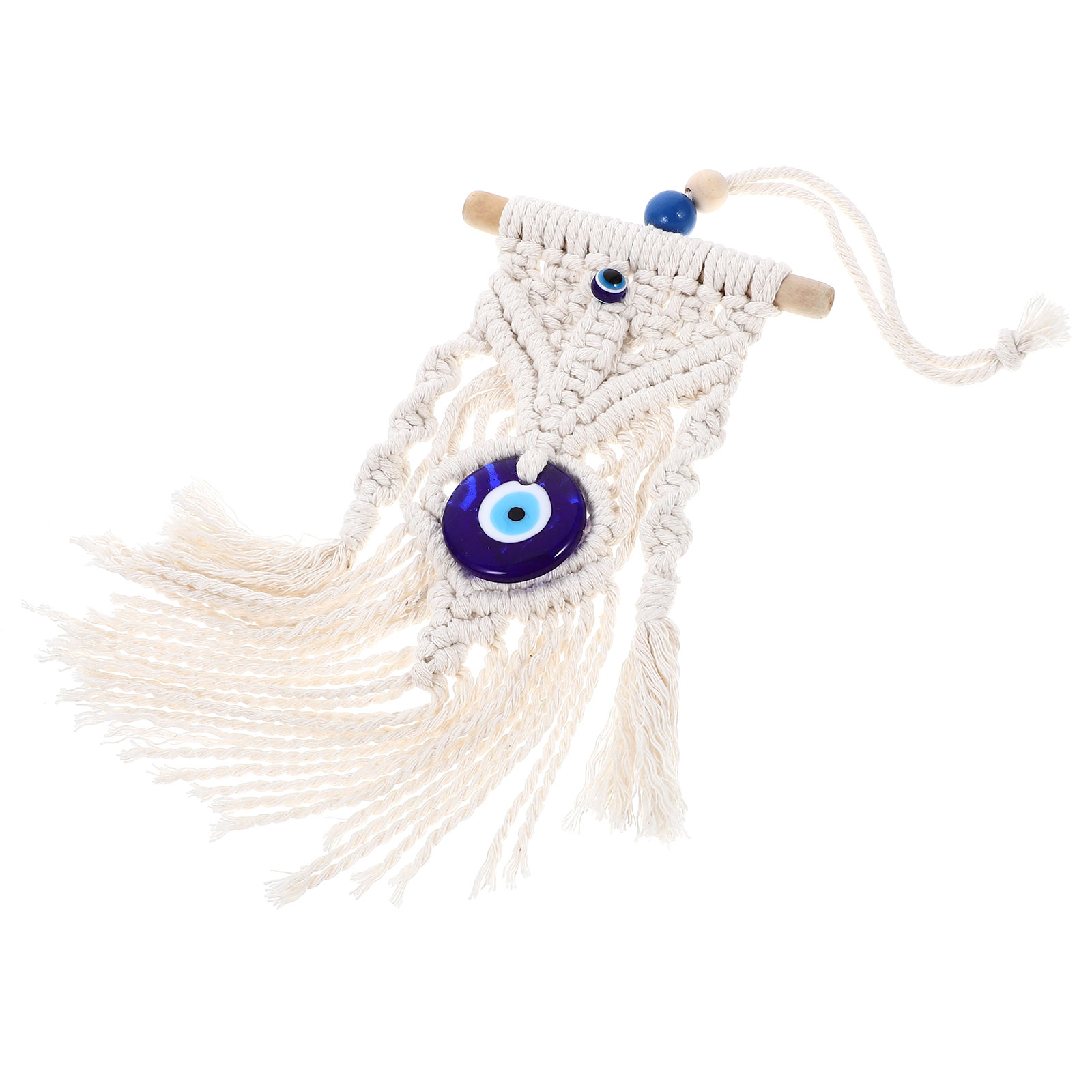 CTIRCHIU 1Pack Macrame Woven Wall Hanging Decor Beige Cotton Rope ...