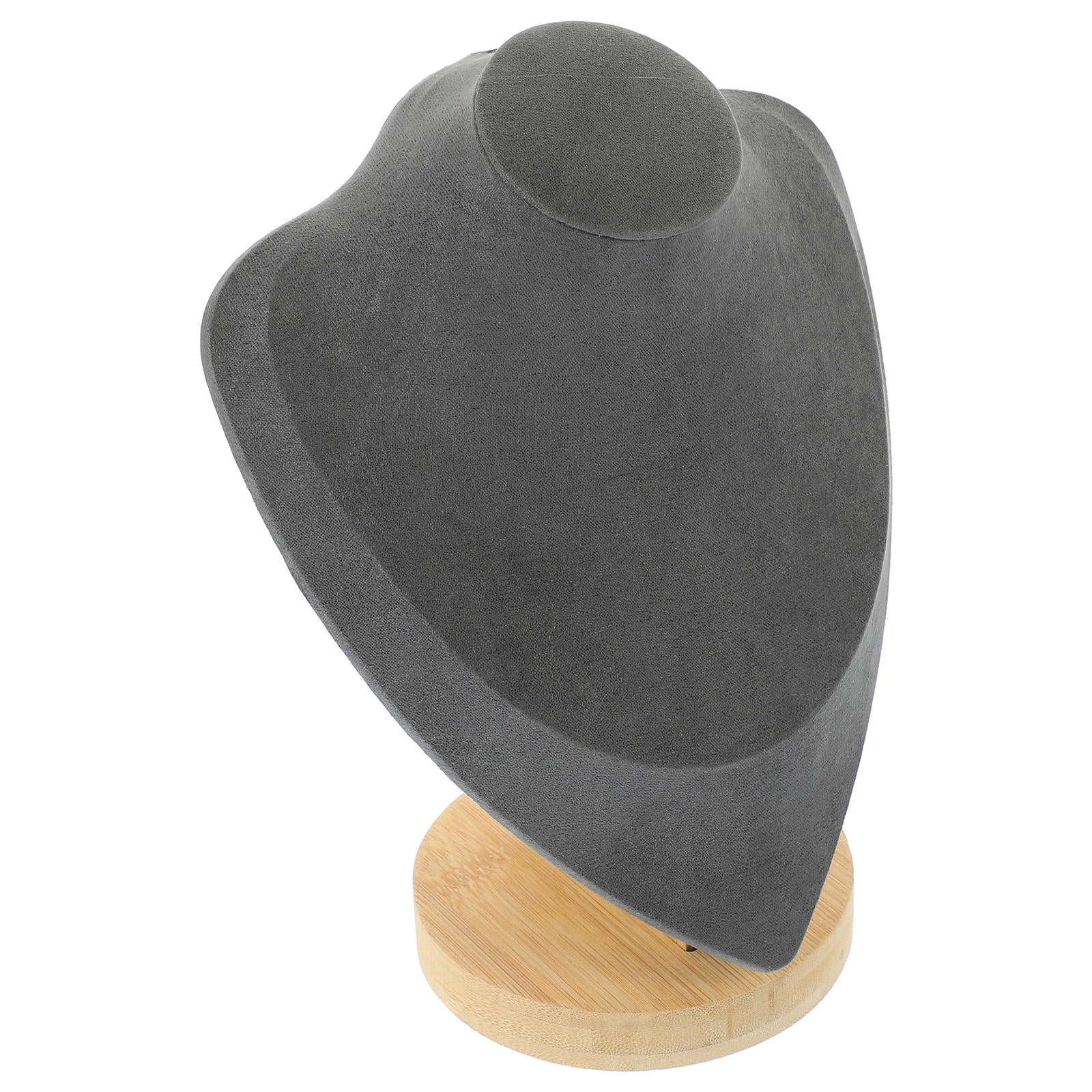 CTIRCHIU Necklace Bust Holder Bamboo Showcase Enhancer Business Display ...