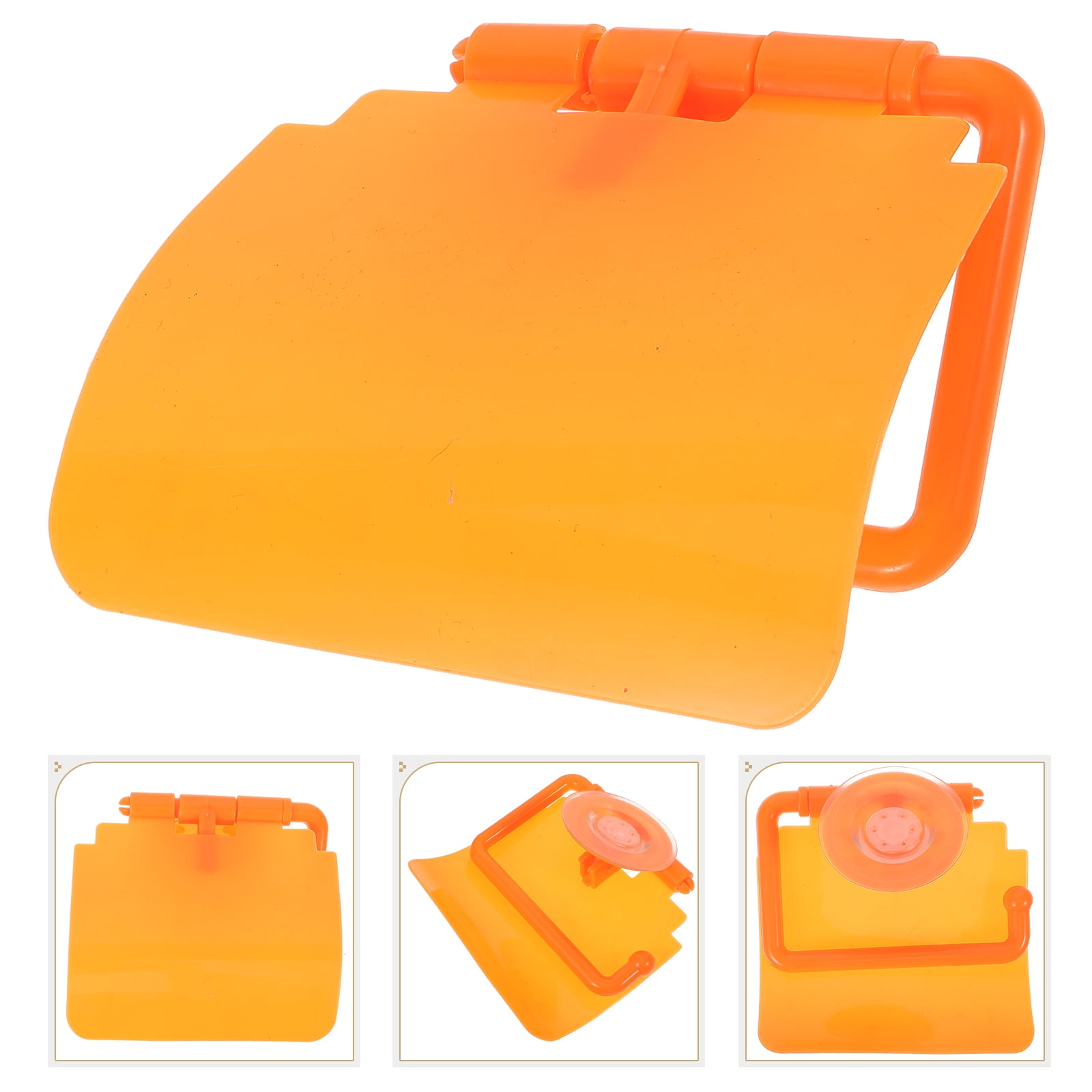 CTIRCHIU Modern Orange Plastic Suction Cup Bathroom Tissue Holder Easy ...