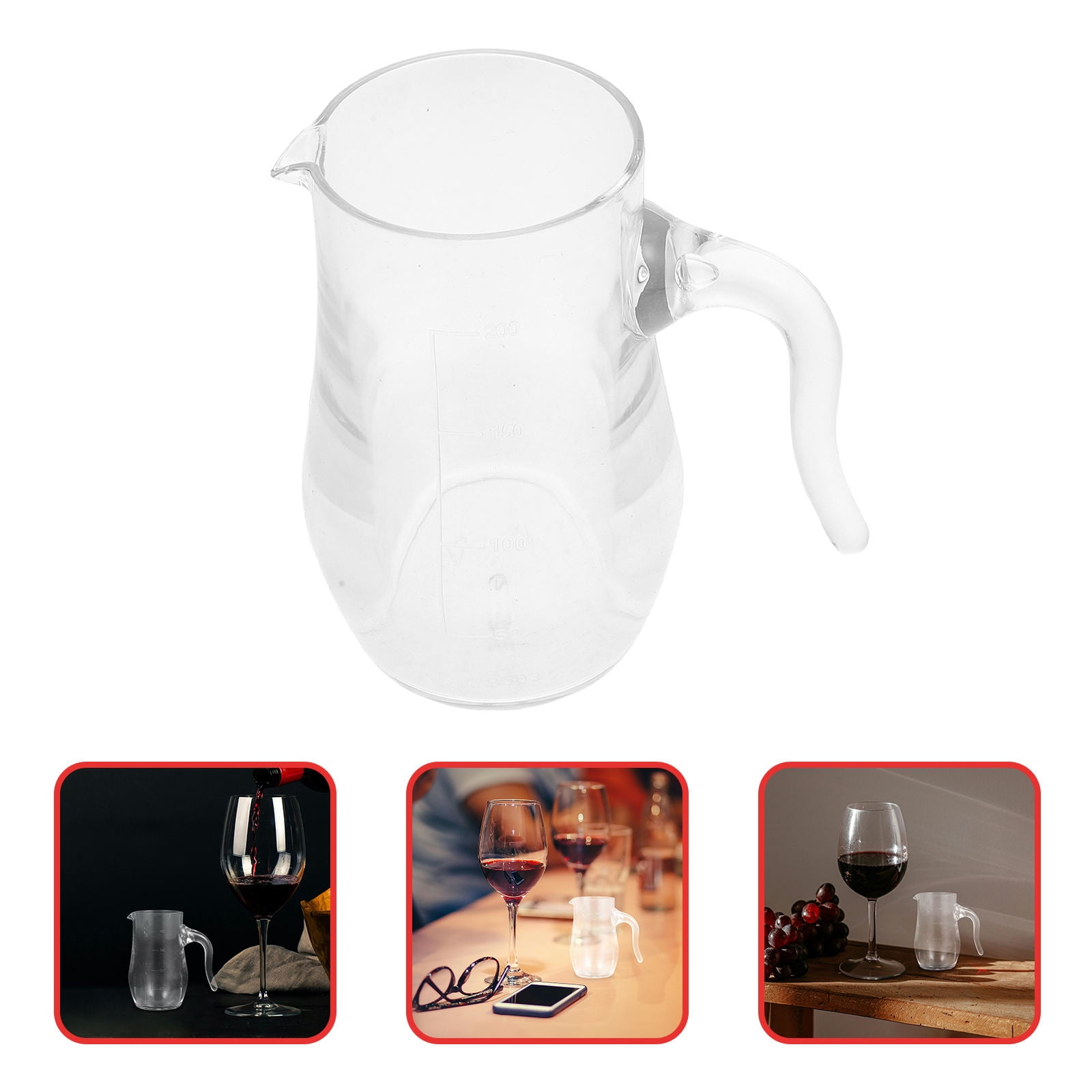 CTIRCHIU Creamer Pitcher Wine Decanter Acrylic Transparent 1Pcs ...