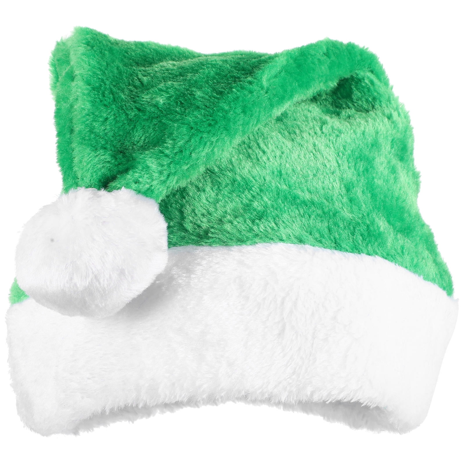 CTIRCHIU 1-Pack Plush Santa Hat in Green, Xmas Design for Stage Shows ...
