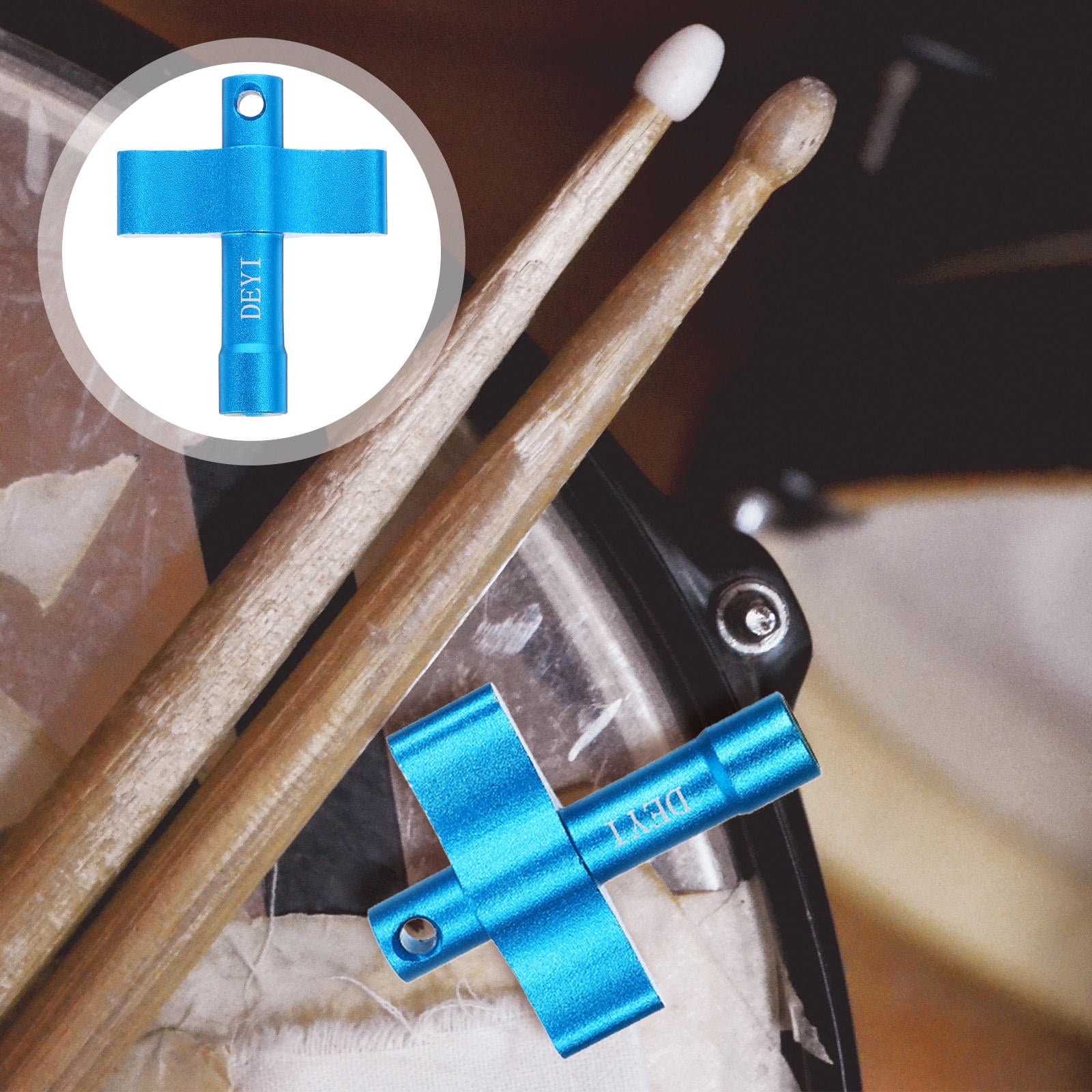 CTIRCHIU 1Pack Blue Metal Standard Drum Key for Drum Set Tuning and ...