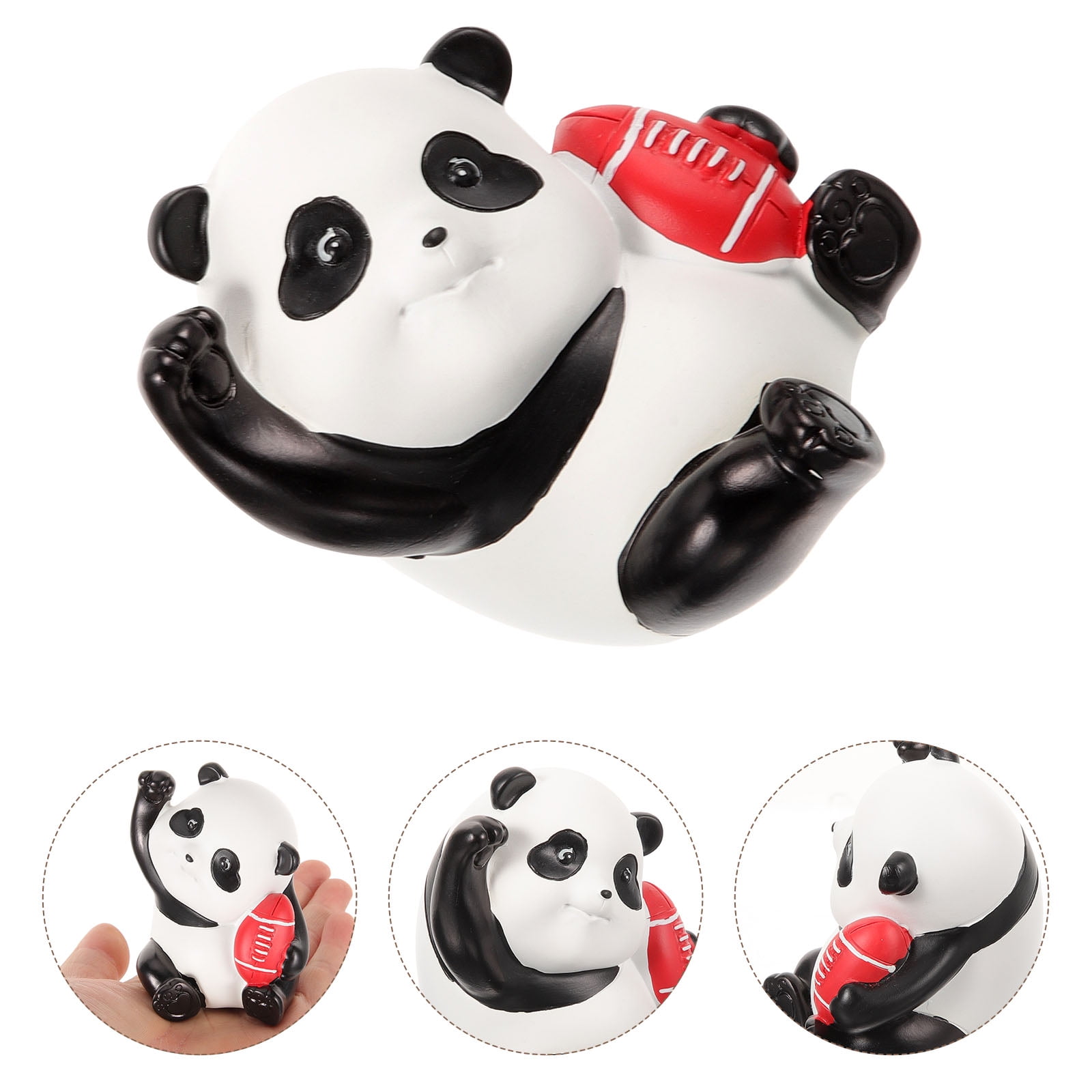 CTIRCHIU Cartoon Panda Sculpture Resin Animal Decor for Table ...