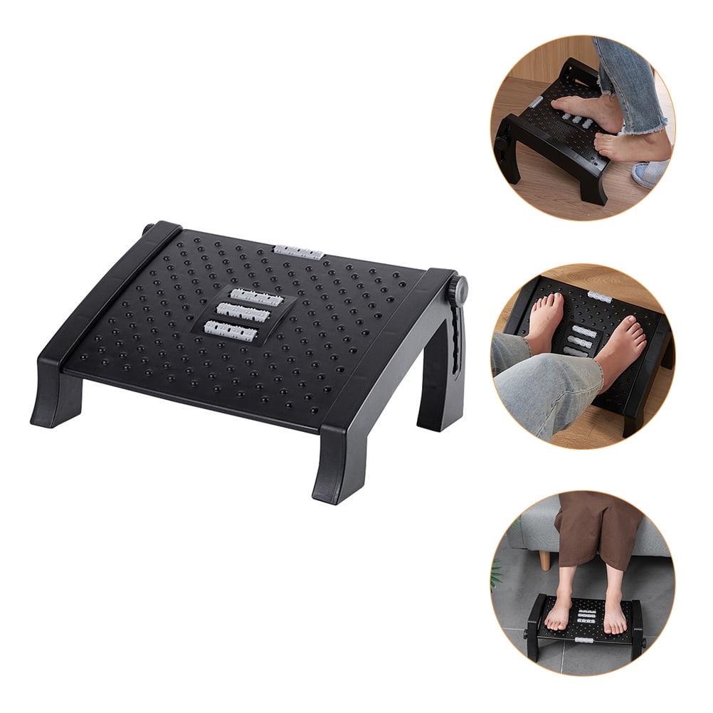 CTIRCHIU 1Pcs Desk Foot Step Stool with Leg Elevation in Black Plastic ...