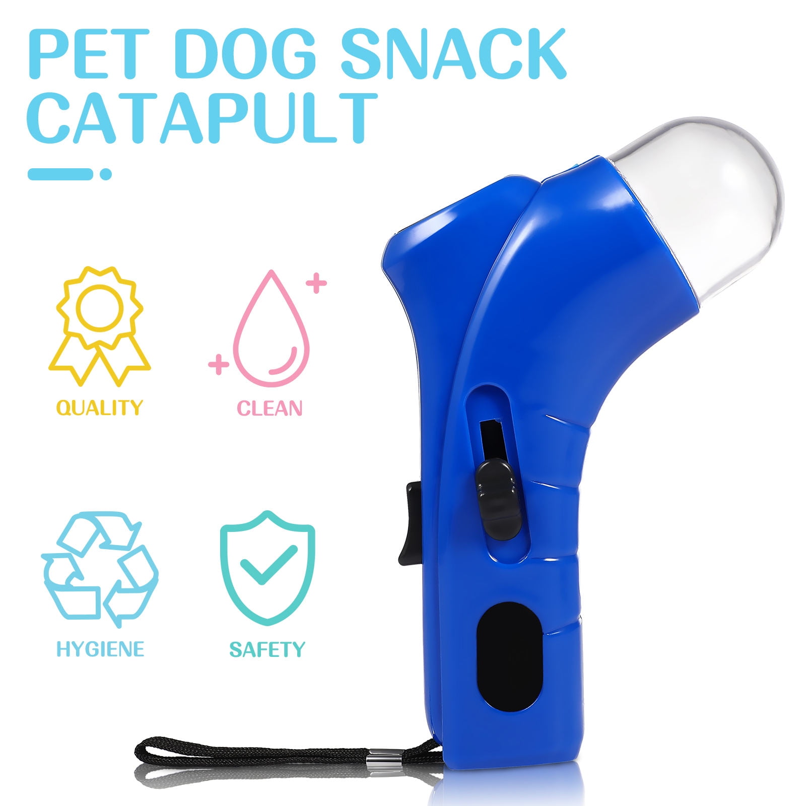 CTIRCHIU Interactive Dog Treat Dispenser Transparent Lid Pet Feeder Toy ...