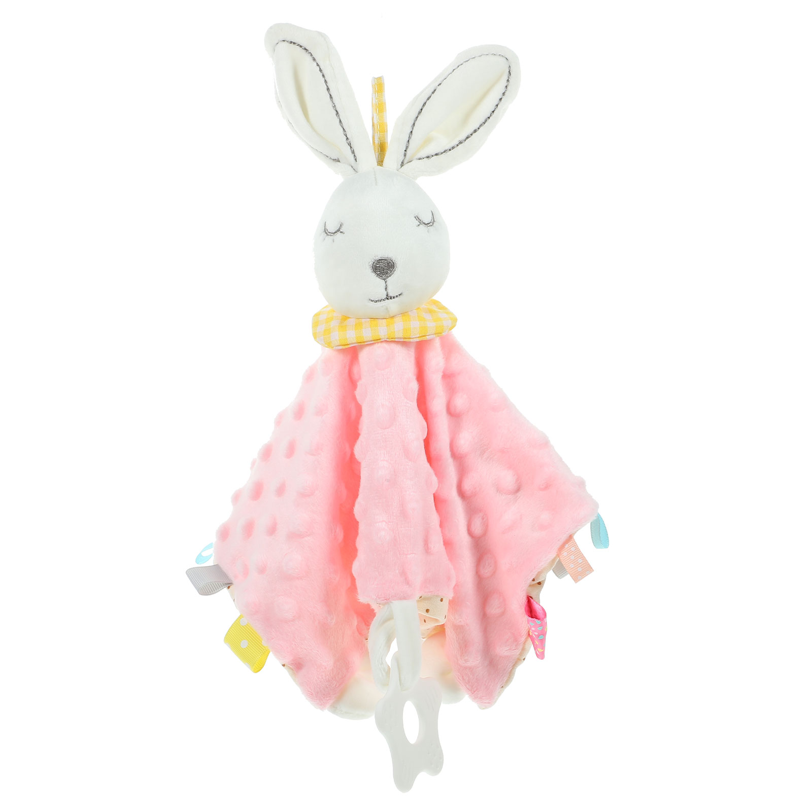 CTIRCHIU 1Pcs Pink Plush Stuffed Rabbit Security Blanket for Babies ...