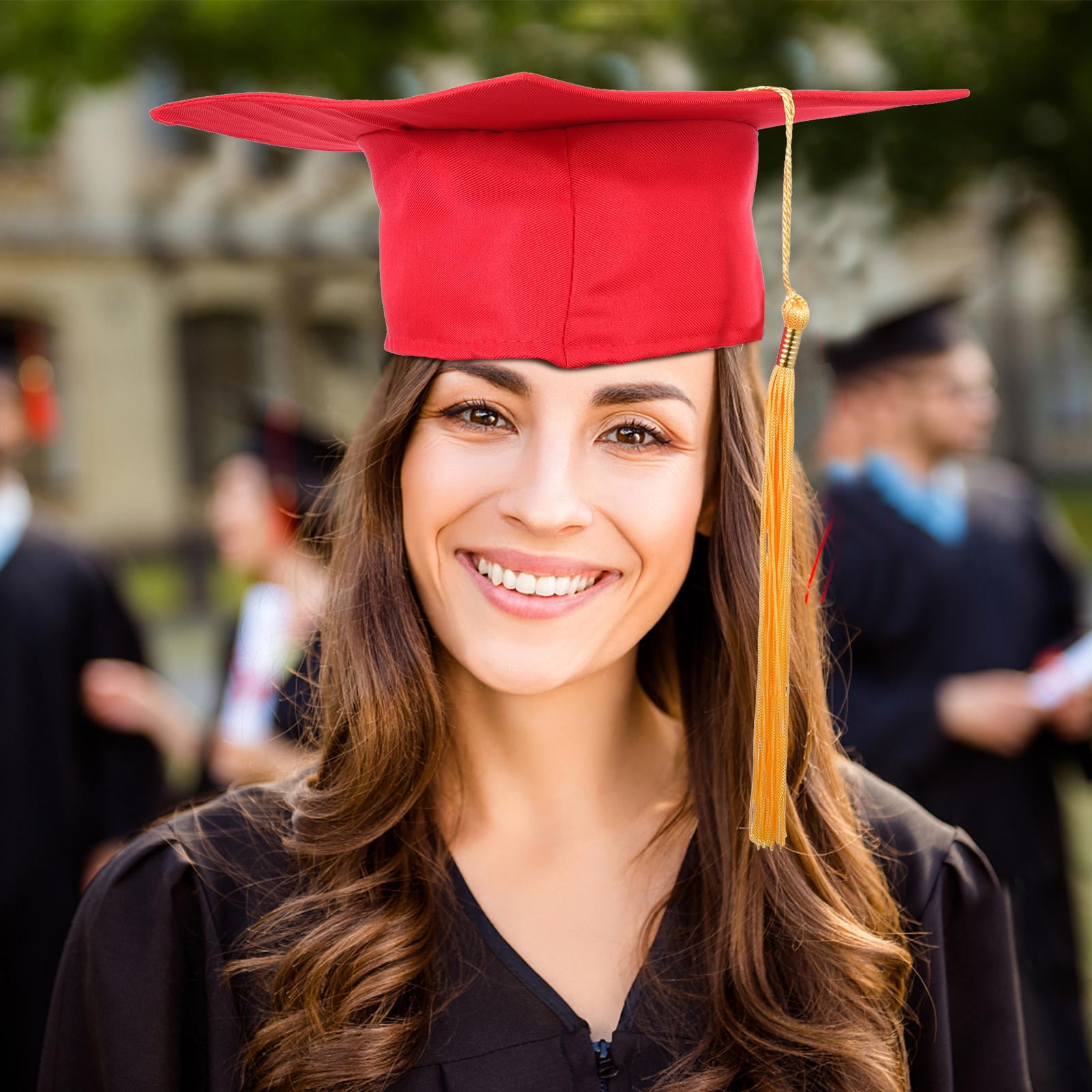 CTIRCHIU 1Pcs Red Graduation Caps for High School Students with ...