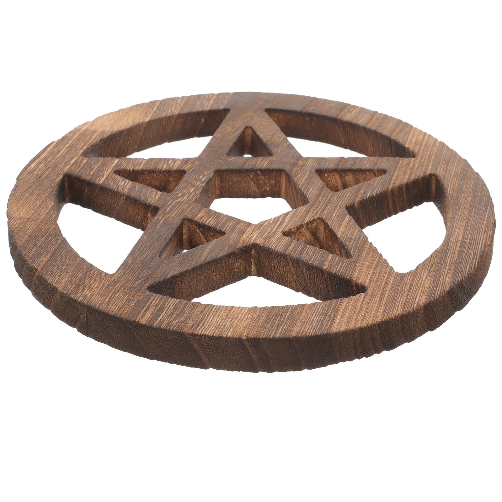 CTIRCHIU 1Pcs Wooden Altar Pentacle Pendant Coffee Vintage Style for ...