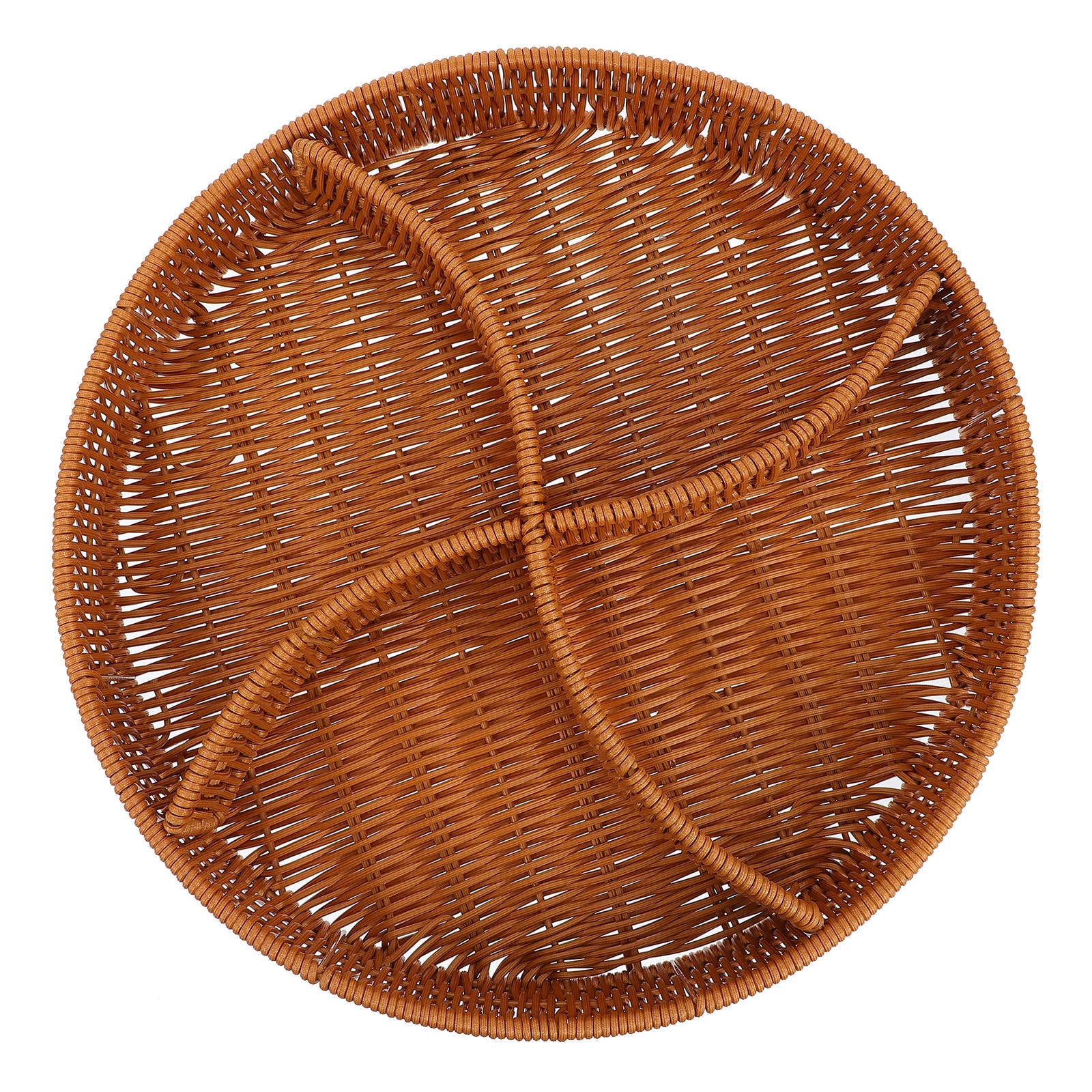CTIRCHIU Handheld Basket Woven Dried Fruit Basket Brown Rattan 1Set ...