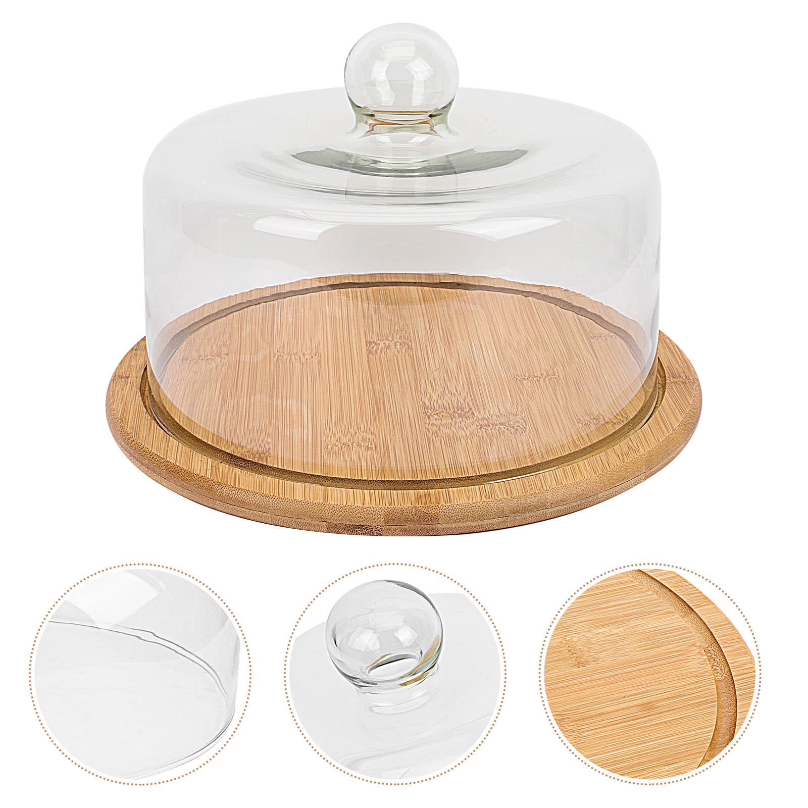 CTIRCHIU 1Set Cake Protective Cover With Glass Dome For Table Serving ...