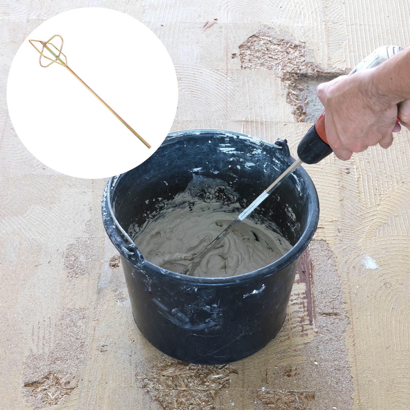 CTIRCHIU 1Set Concrete Mixing Rod 48.7x12.5x12.5in Golden for Reusable ...