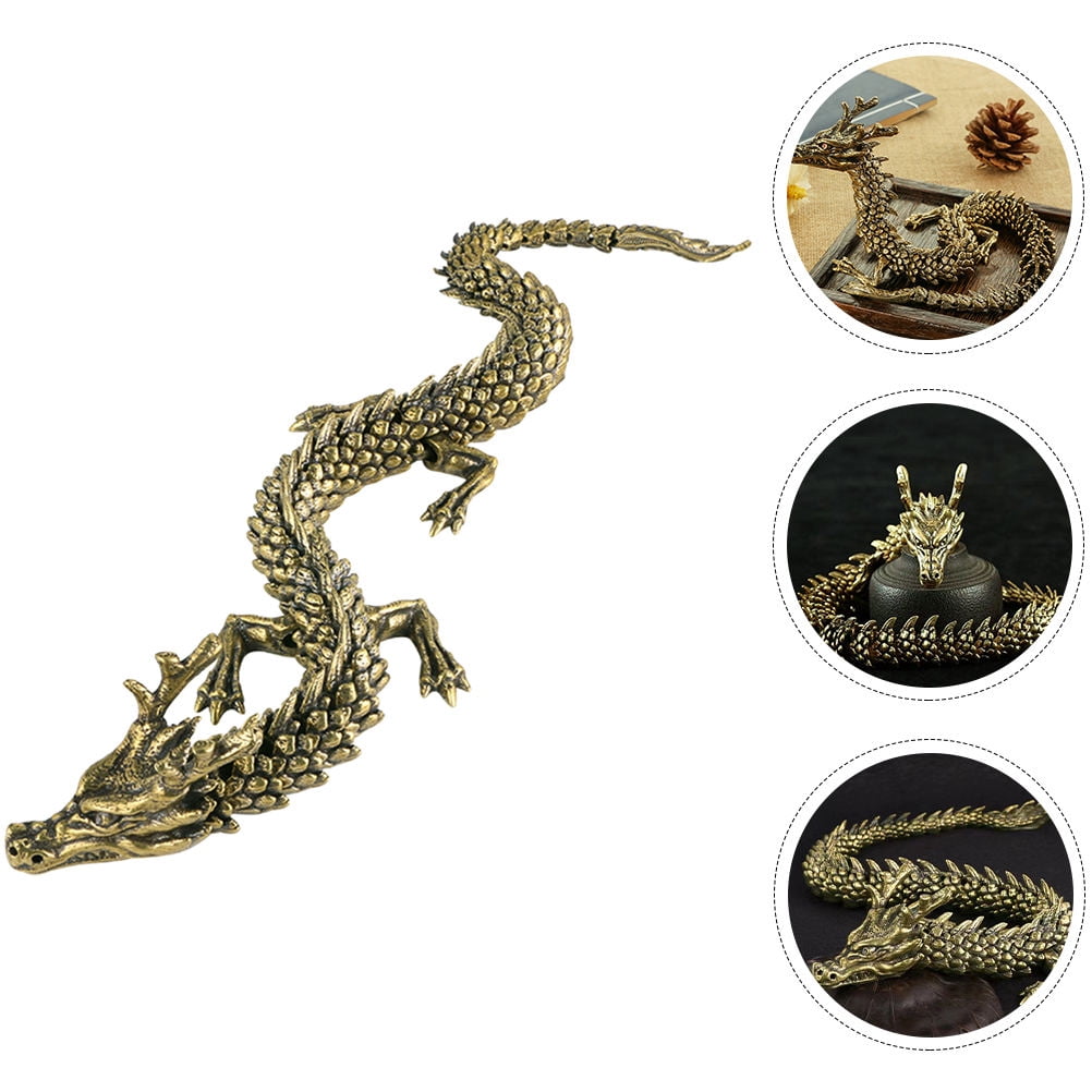CTIRCHIU 1Set Decorative Collectible Copper Chinese Dragon Statue For ...