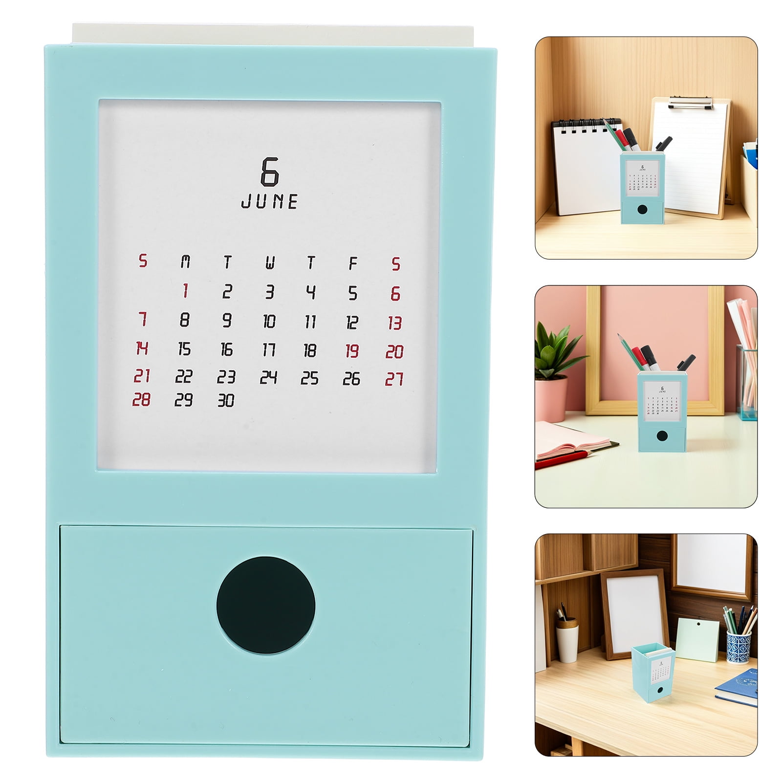 CTIRCHIU 1Set Decorative Desk Calendar with Pen Storage Stand and Daily ...