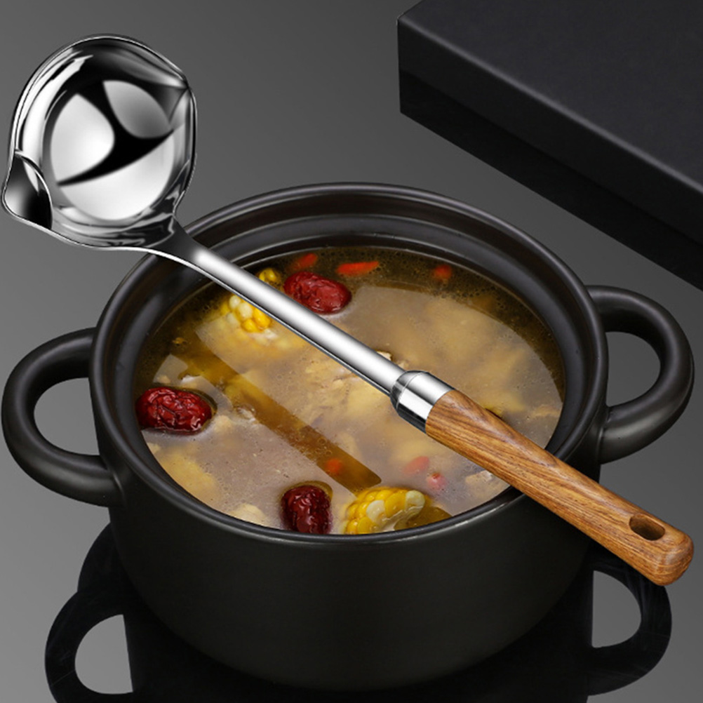 CTIRCHIU 1Set Oil Filter Spoon Stainless Steel Curved Bowl for Kitchen ...