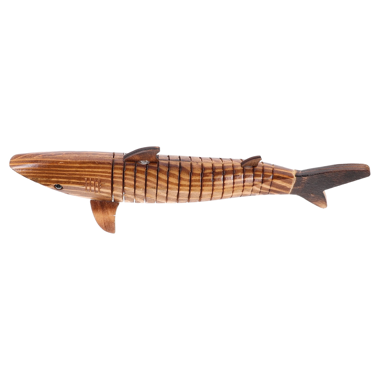 CTIRCHIU shark figurines decorations Wood Shark Brown 1Set - Walmart.com
