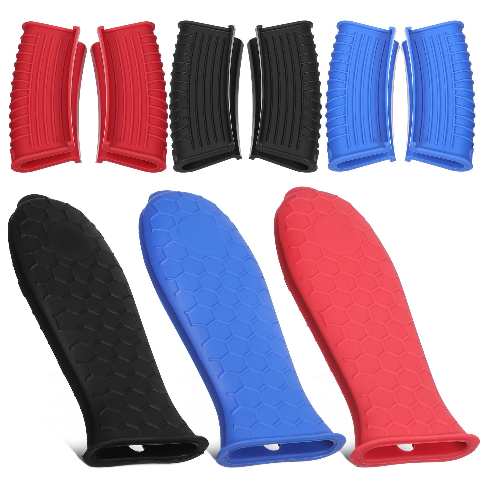 CTIRCHIU 1Set Silicone Pot Handle Grips Comfortable Honeycomb Design ...