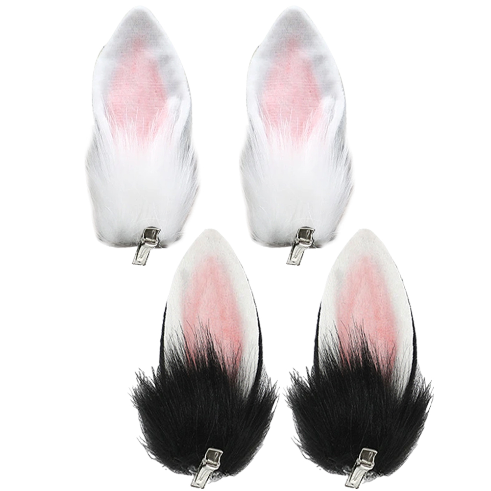 CTIRCHIU 2 Pairs Cosplay Hair Clip Assorted Color Bunny Ears For Travel ...