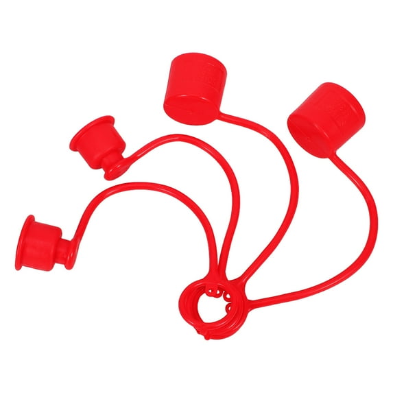 CTIRCHIU 2 Set Hydraulic Coupler Caps Hose Caps Plastic Red for ...