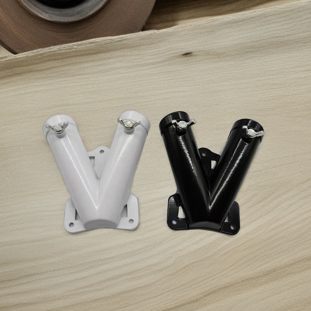 CTIRCHIU 2Sets V Shape Aluminum Alloy Flagpole Mount Bracket Heavy Duty ...