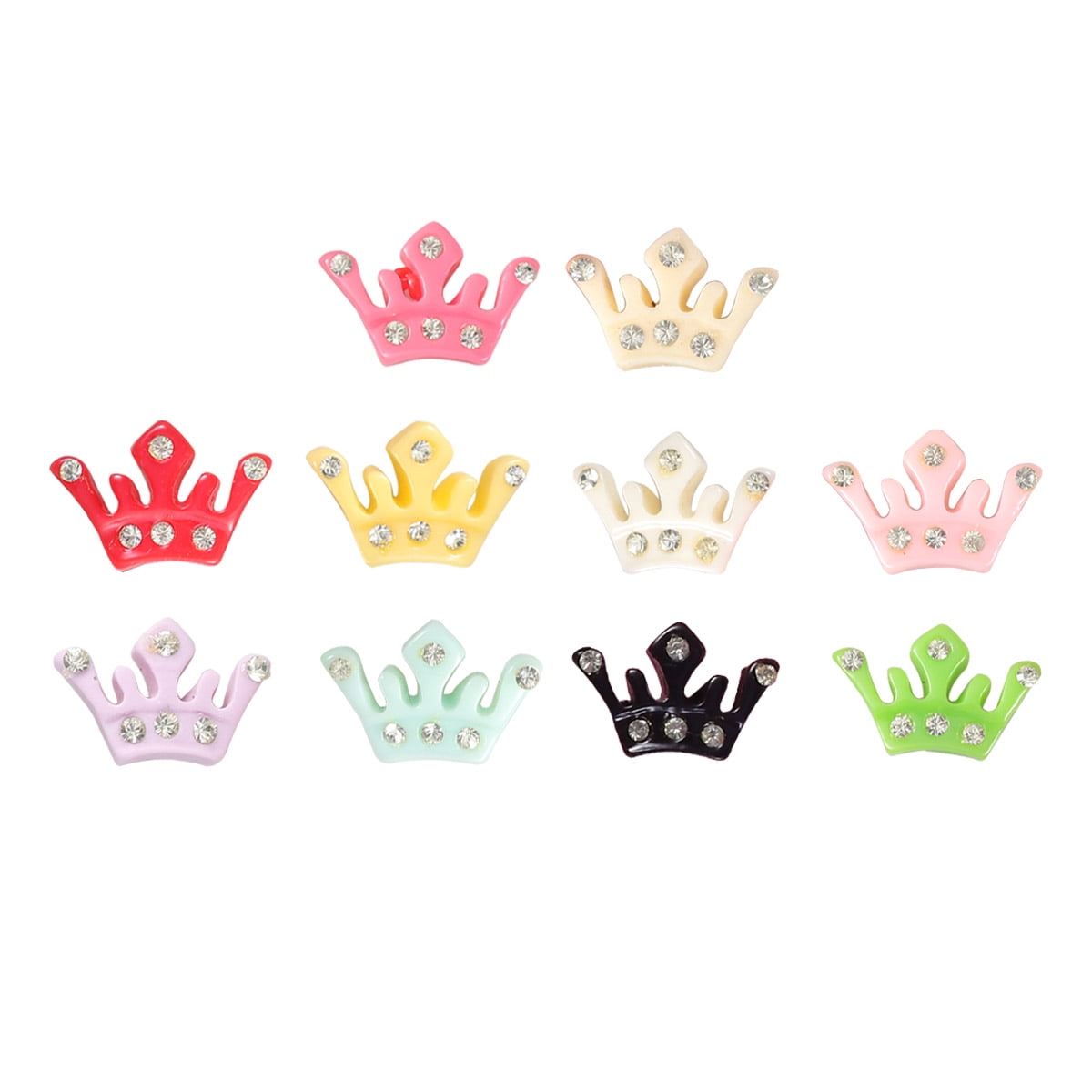 CTIRCHIU 20Pcs Assorted Color Resin Encrusted Crown Pendants for DIY ...