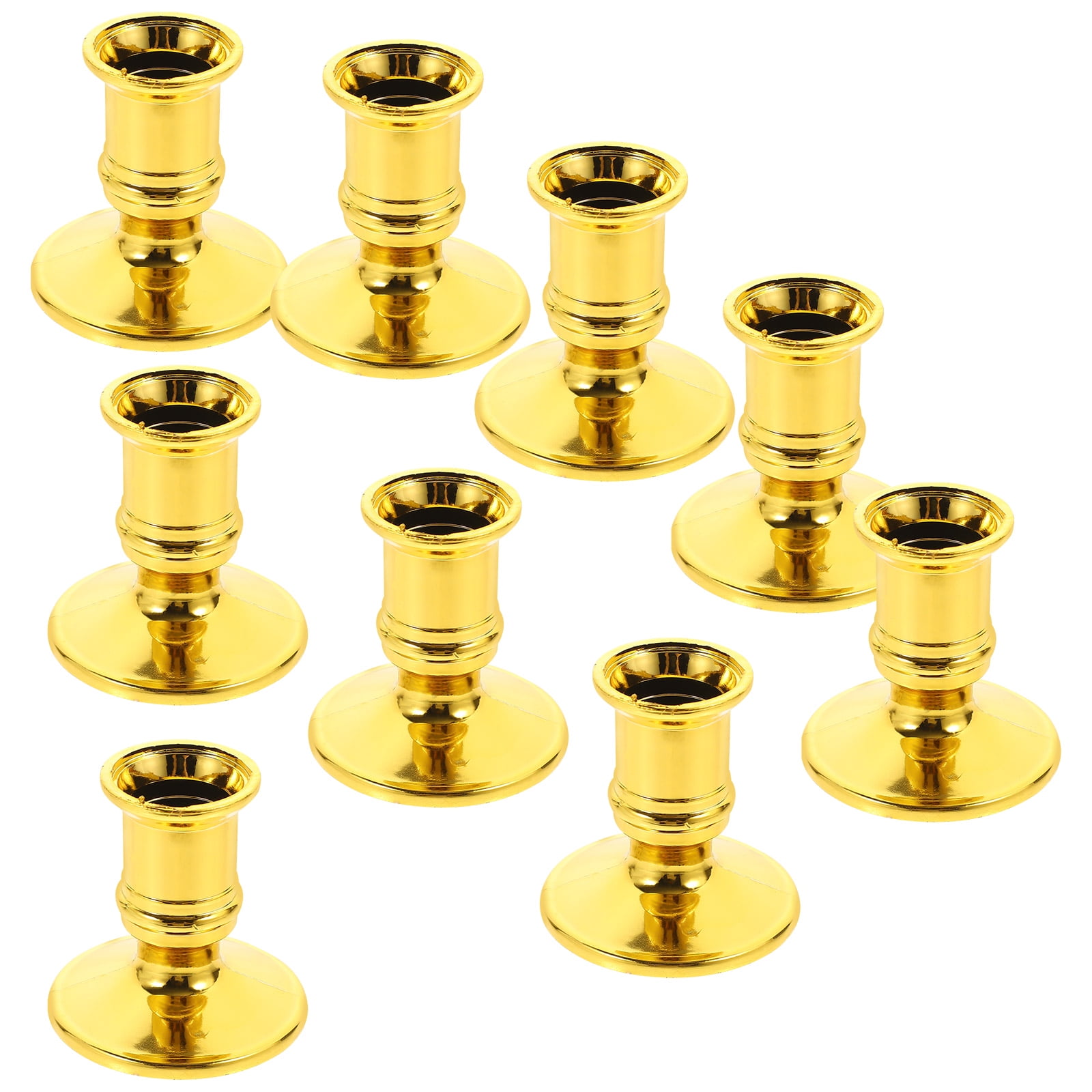CTIRCHIU 20PCS Golden Plastic Candlestick Holders Simple but cate ...