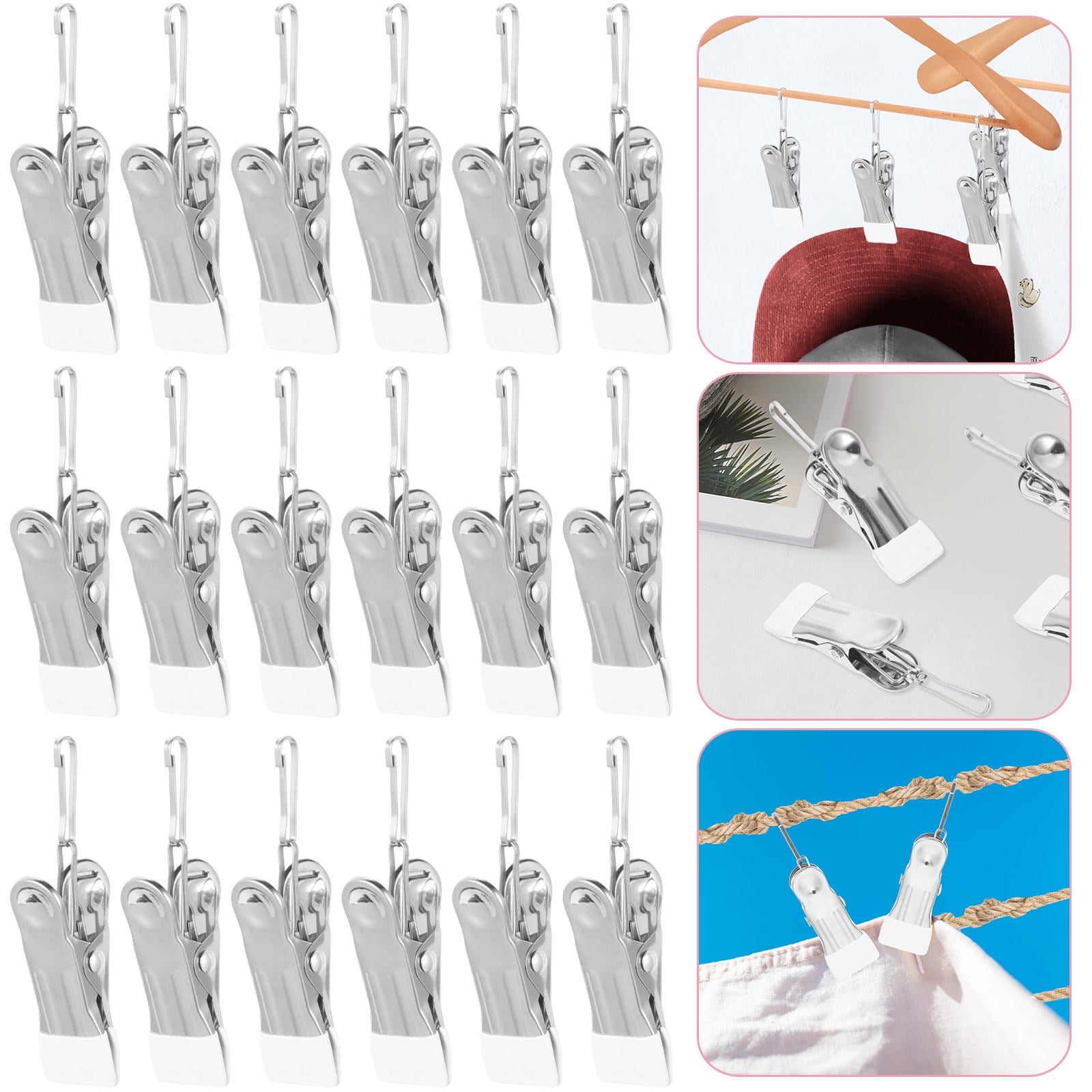 CTIRCHIU Compact Design Clothes Pegs with Hooks Firm Grip for ...