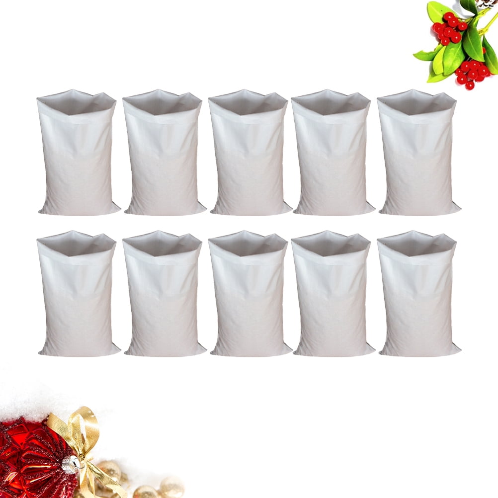 CTIRCHIU 20Pack White Woven Plastic Bags Gunny Sacks for Household ...