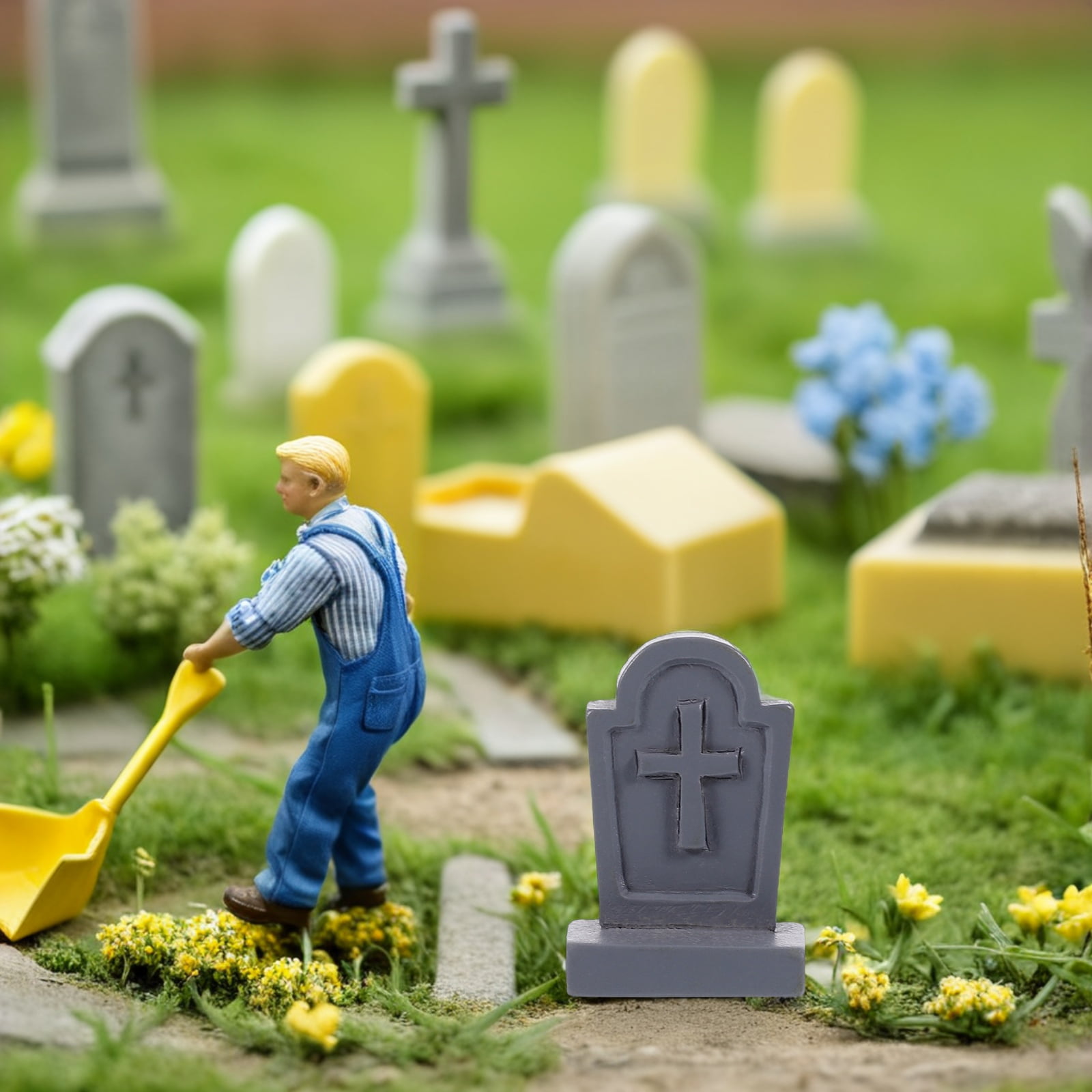 CTIRCHIU Dark Grey Resin Tombstone Figurines for Collectors - Walmart.com