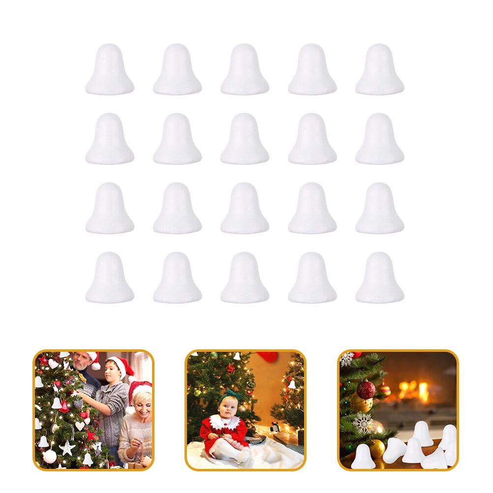 CTIRCHIU 20pcs White Foams Bell Shape for Crafting in Festival ...
