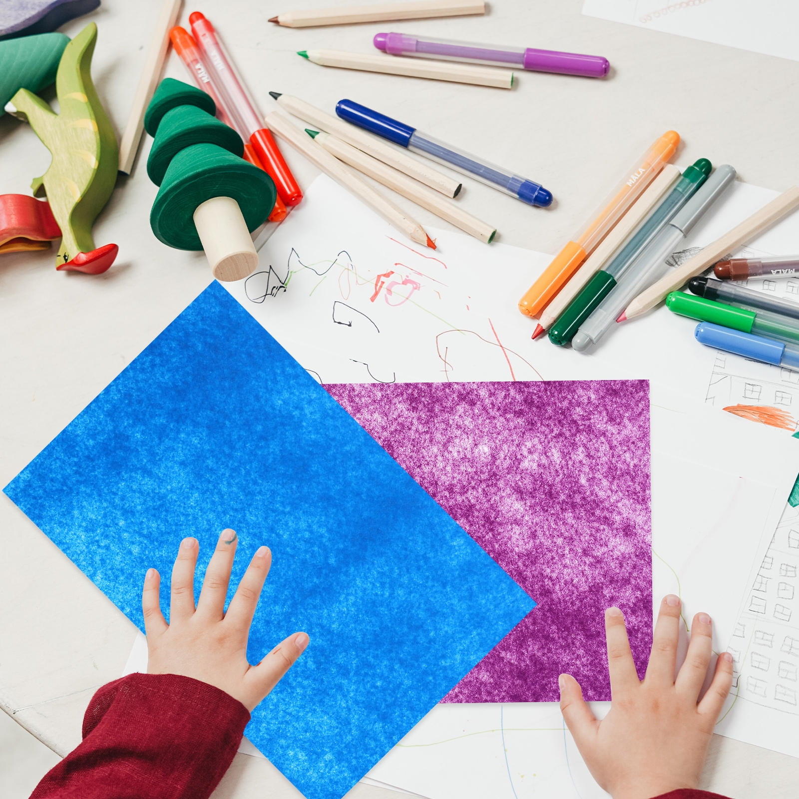 CTIRCHIU 22-Piece Assorted Color Felt Craft Sheets for Kids, Perfect ...