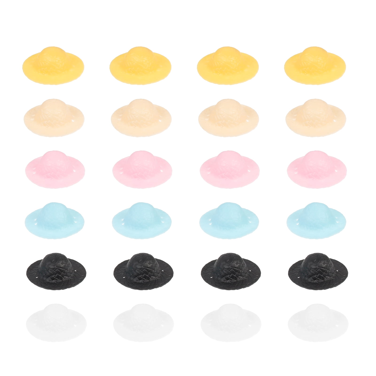 CTIRCHIU 24 Pieces Mini Plastic Hats for Dolls, Tiny Hats for Crafts ...