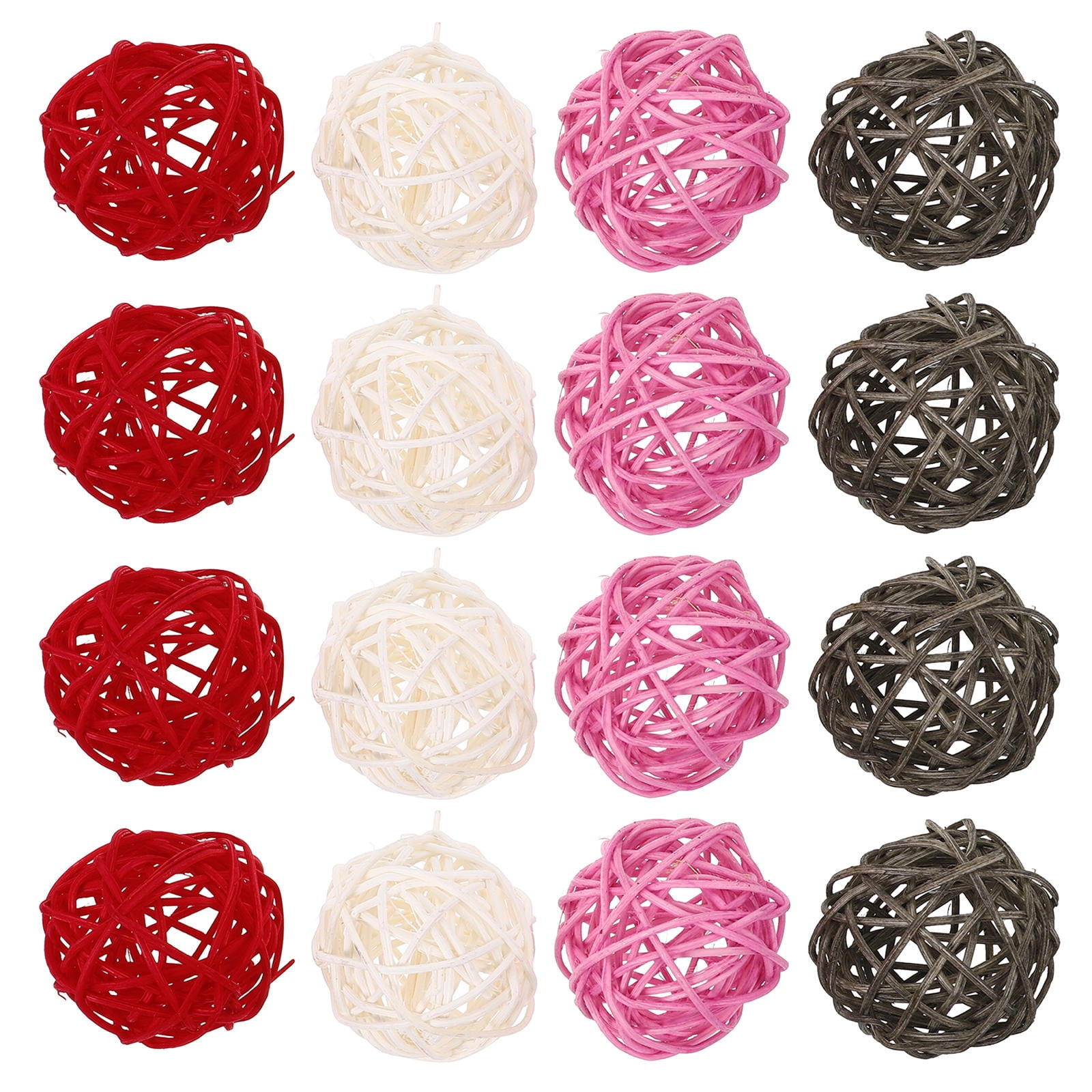 CTIRCHIU 24Pcs Wicker Balls Decorative Rattan Wicker Orb Balls 3rd ...