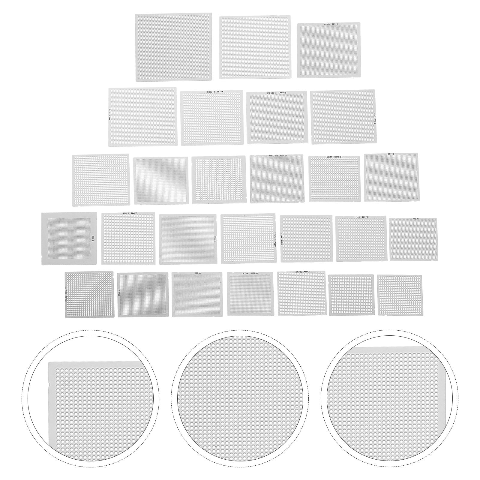 CTIRCHIU 27 Pieces Soldering Accessories Reballing Template Silver 304 ...