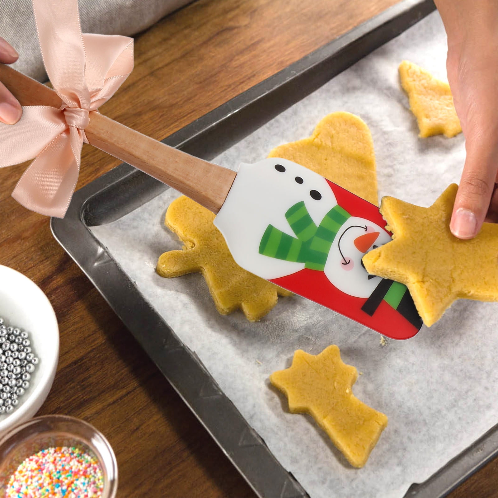 CTIRCHIU 2-Piece Christmas Cake Decorating Spatula Set 12.2x2.4x0.6in ...