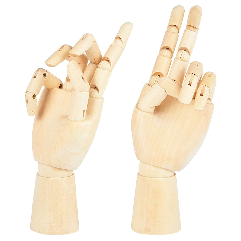CTIRCHIU 2Pcs Drawing Hand Mannequin for Artistic Design in Wood Color ...