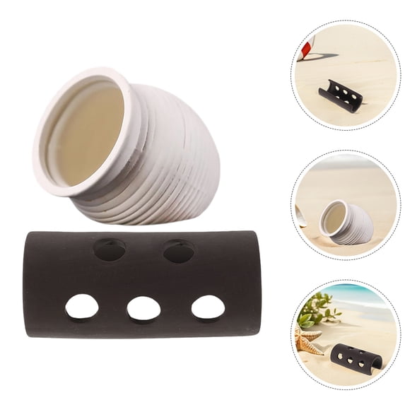CTIRCHIU 2Pcs Fish Tank Decoration Aquarium Shrimp Cave Hide Assorted ...