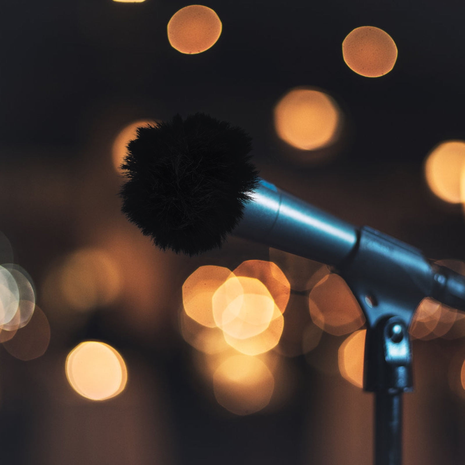 CTIRCHIU Set of 2 Black Furry Microphone Covers with Artificial Wool ...