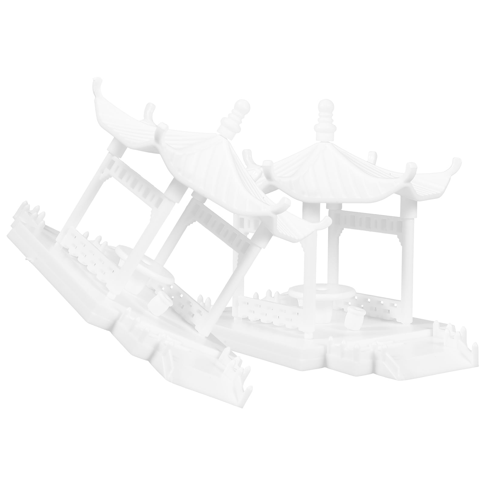 CTIRCHIU 2Pcs Garden Decor for Outside Stone Pavilion Statue White ...