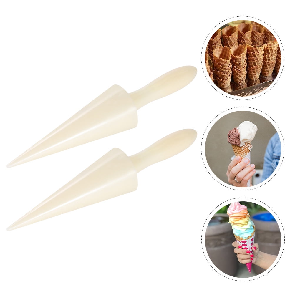 CTIRCHIU 2Pcs Reusable Ice Cream Cone Molds ABS for Homemade Baking ...