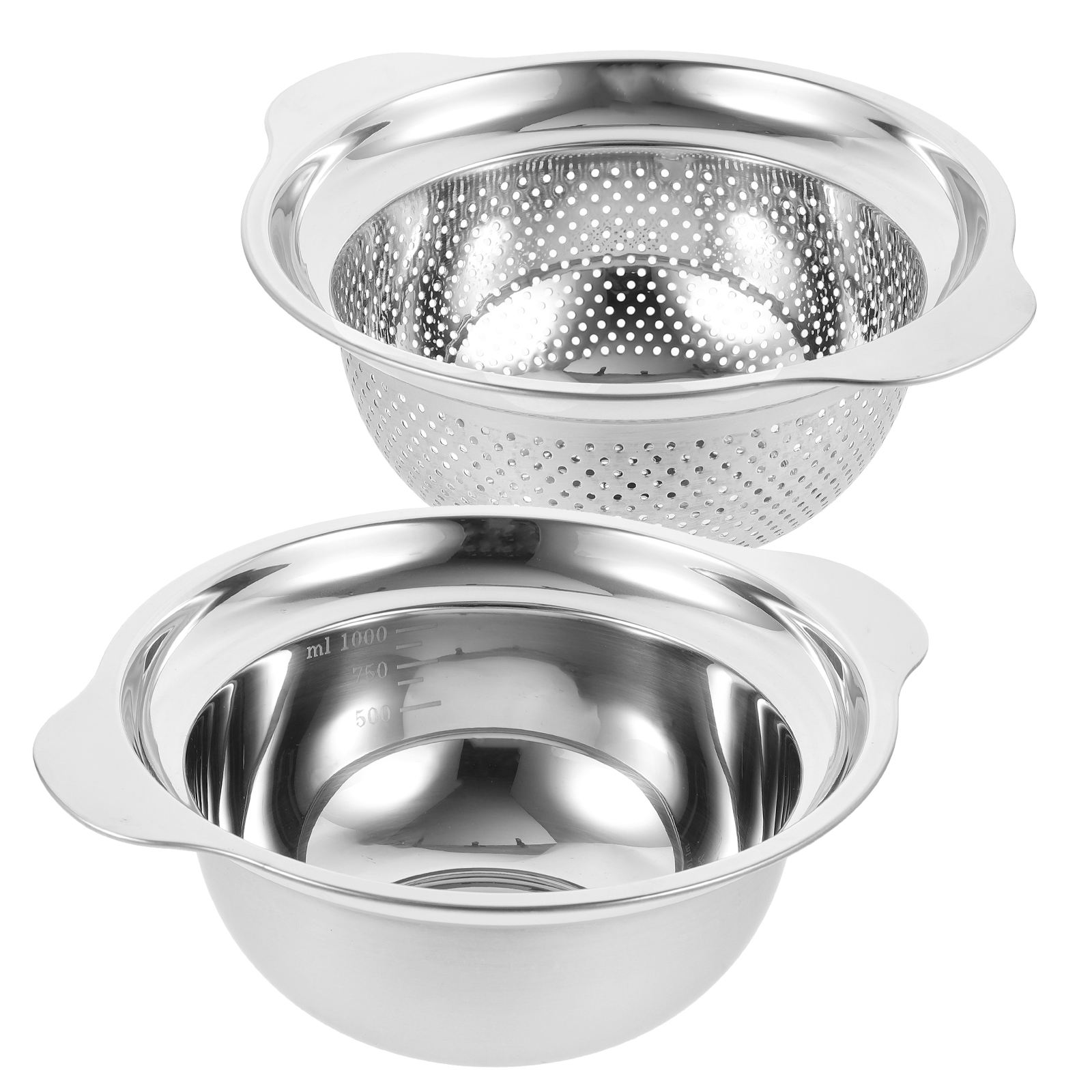 CTIRCHIU Household Vegetable Strainer Stainless Steel Silver 1 Set 9 ...