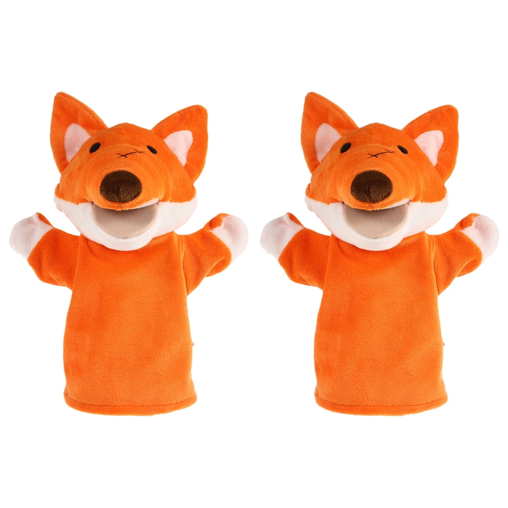 CTIRCHIU Toddler Hand Puppets Fox Hand Puppets Orange Plush 2Pcs 8.7X5 ...