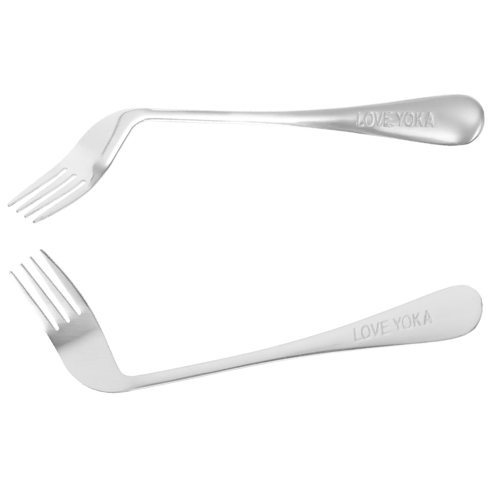 CTIRCHIU Angled Forks For The Elderly 2Pcs 7.9X3In Silver - Walmart.com
