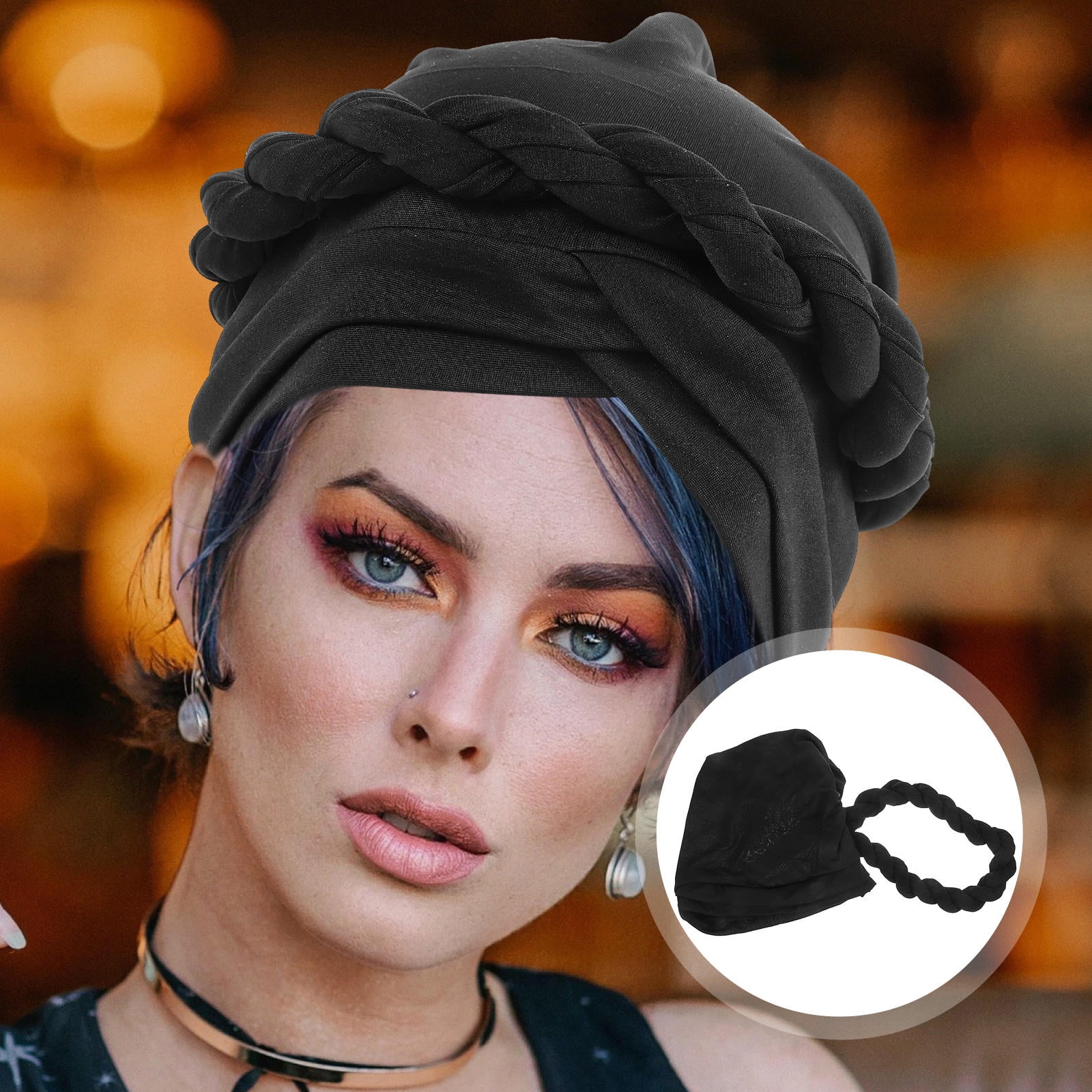 CTIRCHIU 2Pcs Sleep Hair Bonnet Turban Braid Design Bath Hat for Women ...