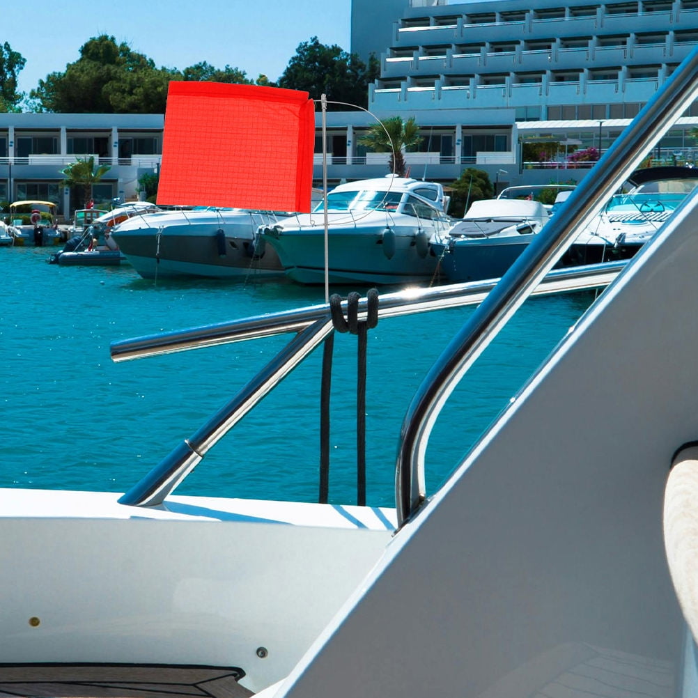 CTIRCHIU 2Pcs Stylish Red Stainless Steel Boat Wind Direction Flag for ...