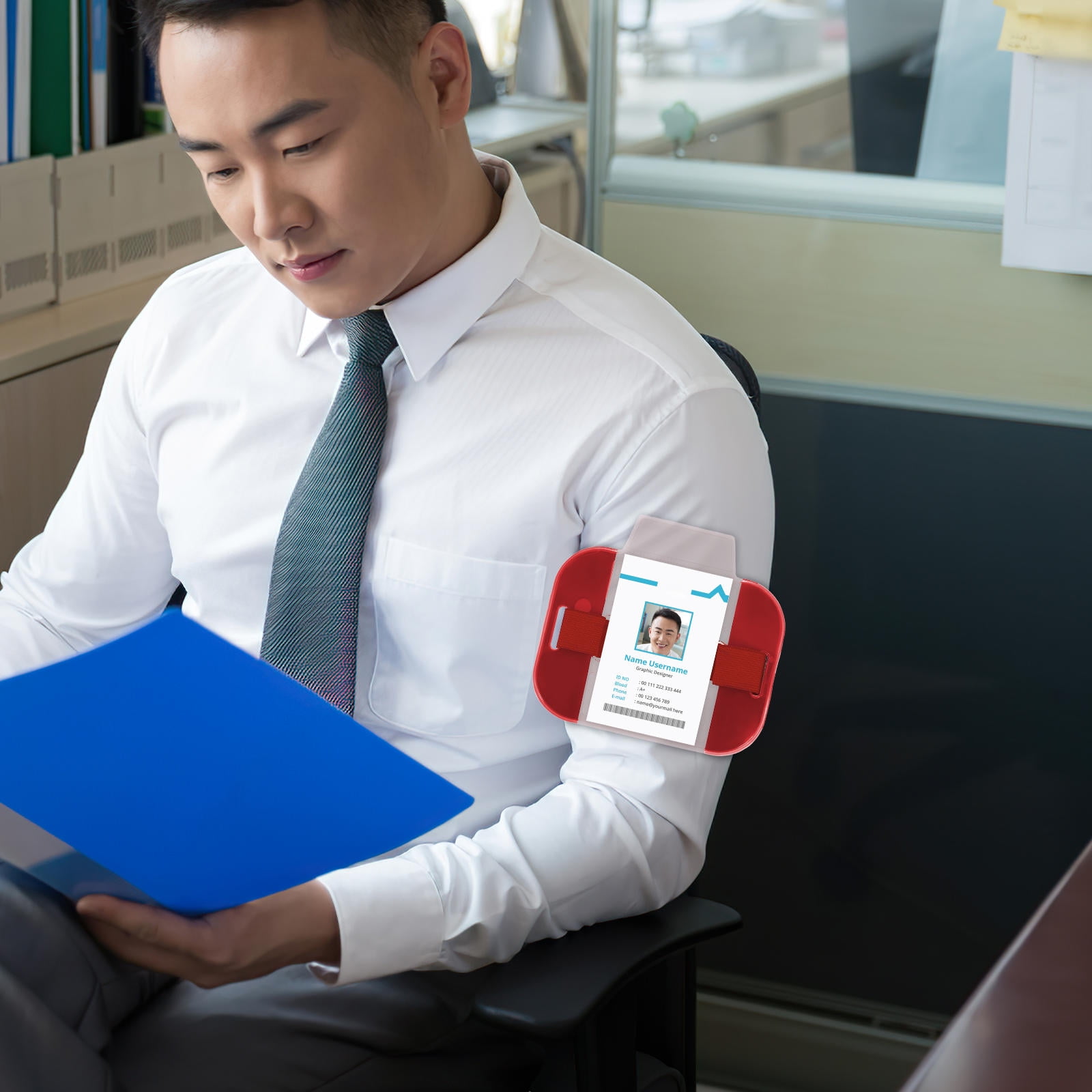 CTIRCHIU 2-Pack Adjustable Arm Badge Holders Security ID Armbands for ...