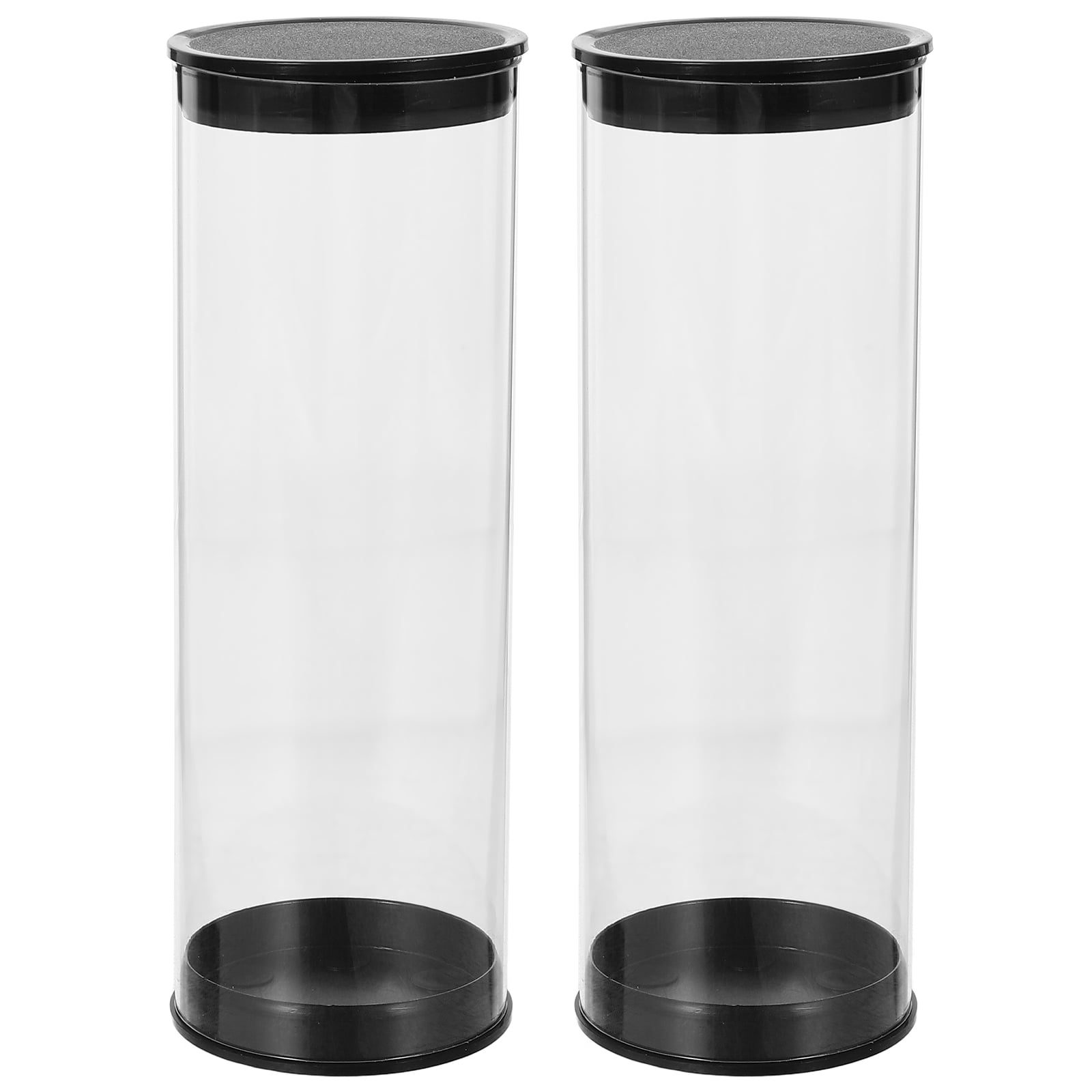 CTIRCHIU Cylindrical Golf Ball Container Case PVC Black Golf ...