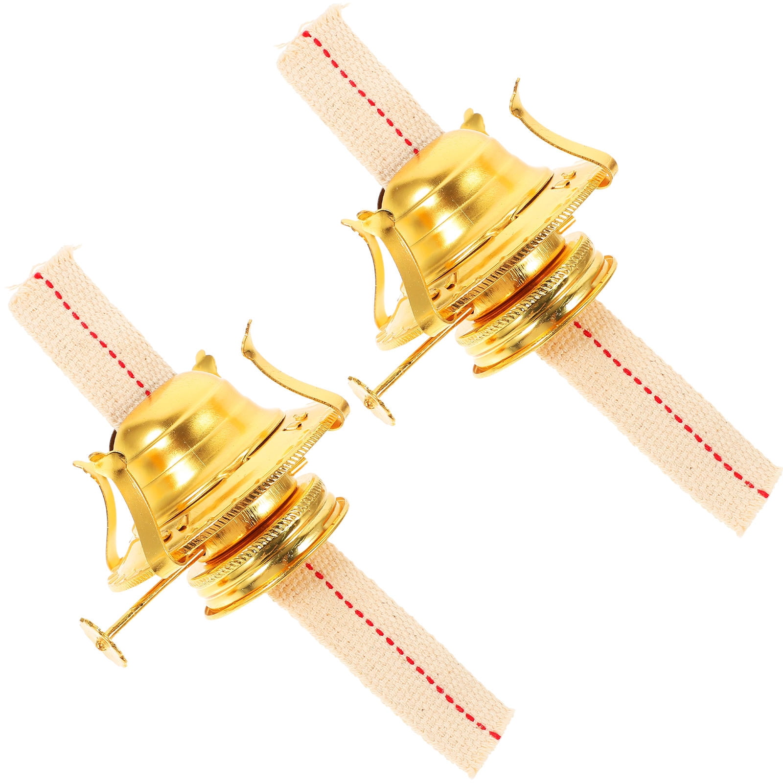 CTIRCHIU 2-Pack Round Oil Lamp Wicks, Iron Frame, Golden Finish ...