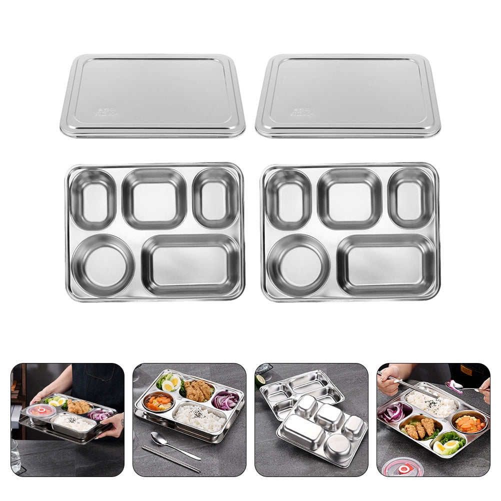 CTIRCHIU 2 Sets Wear Resistant Food Compartment Trays re Partitioned ...